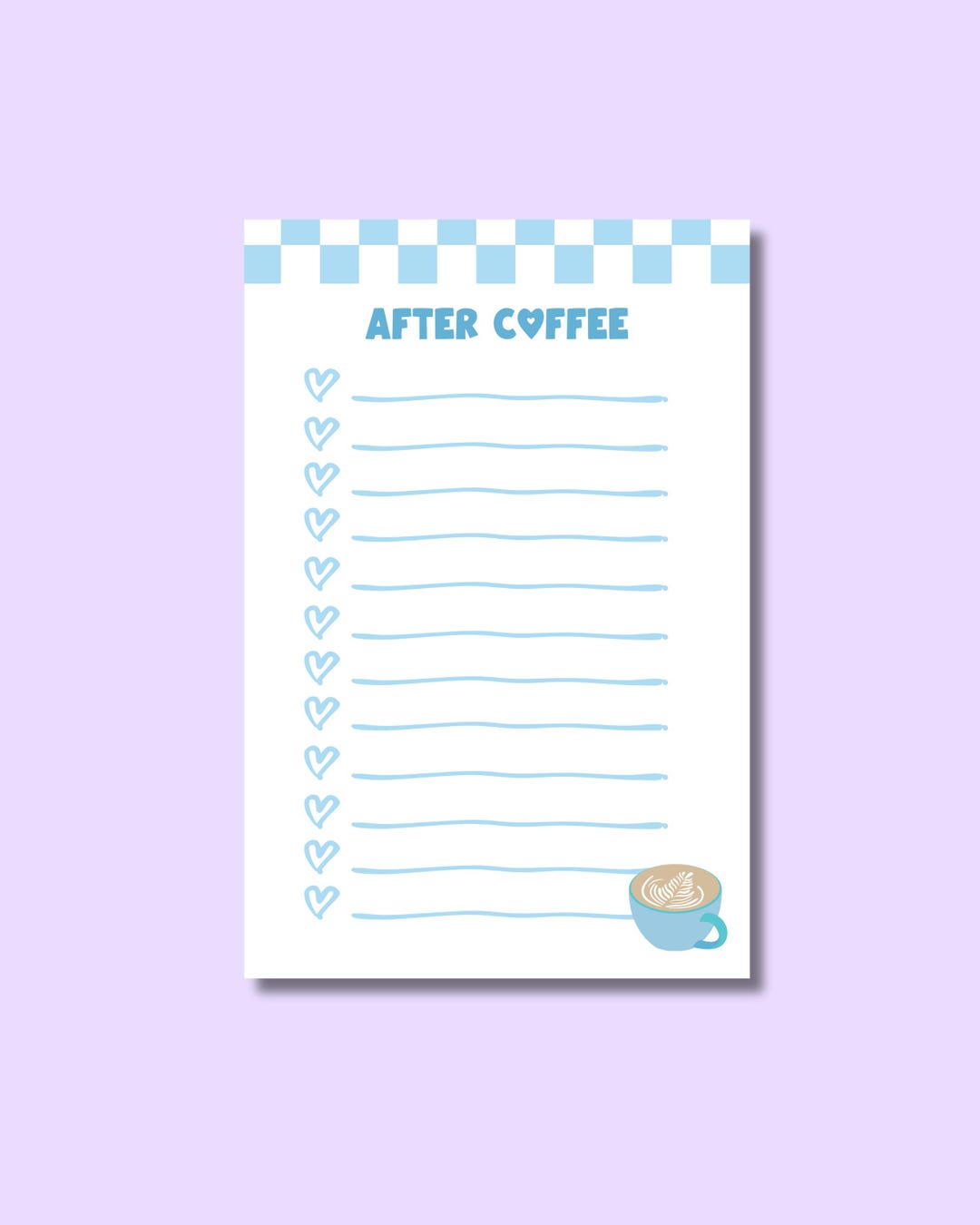 After Coffee To-do List Notepad - Checklist Stationery - Etsy