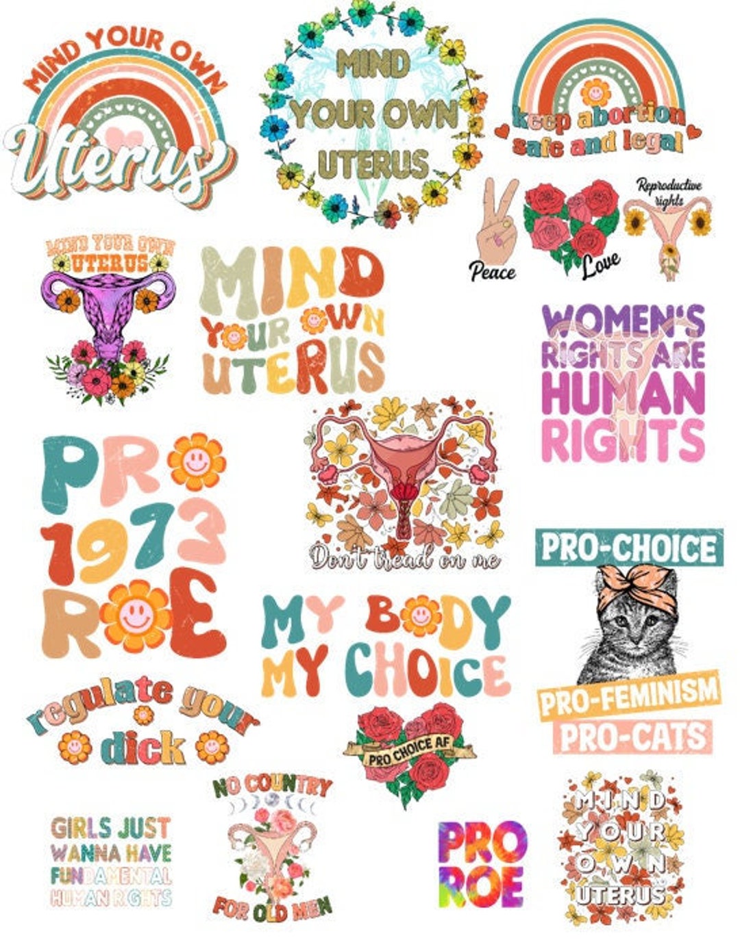 Pro Choice PNG Bundle: Roe V Wade Designs (instant Download) - Etsy