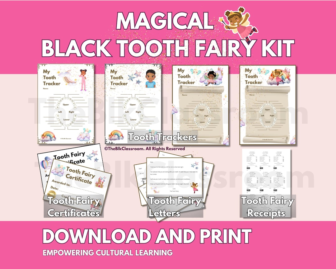 Magical Black Tooth Fairy Kit – Celebrate Your Child’s Milestone ...