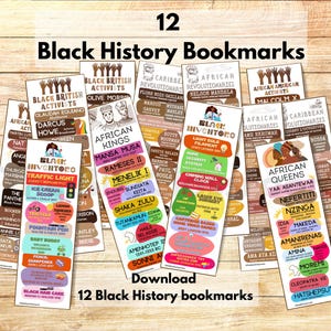 Black History Bookmarks | Printable Download - Etsy