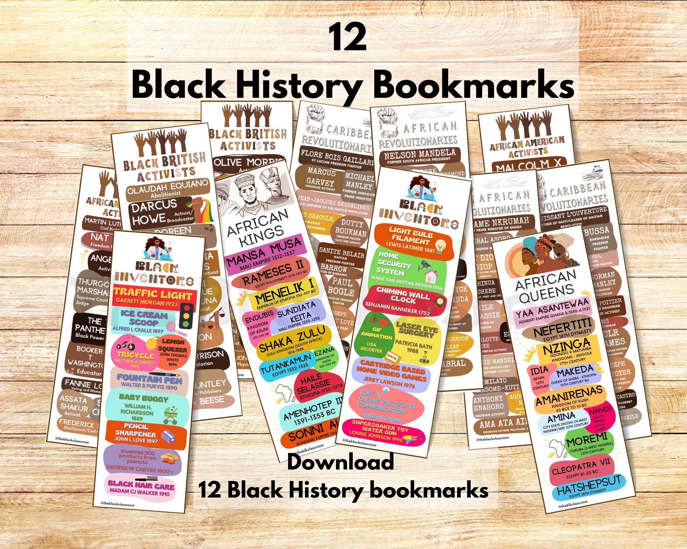 Black History Bookmarks | Printable Download - Etsy