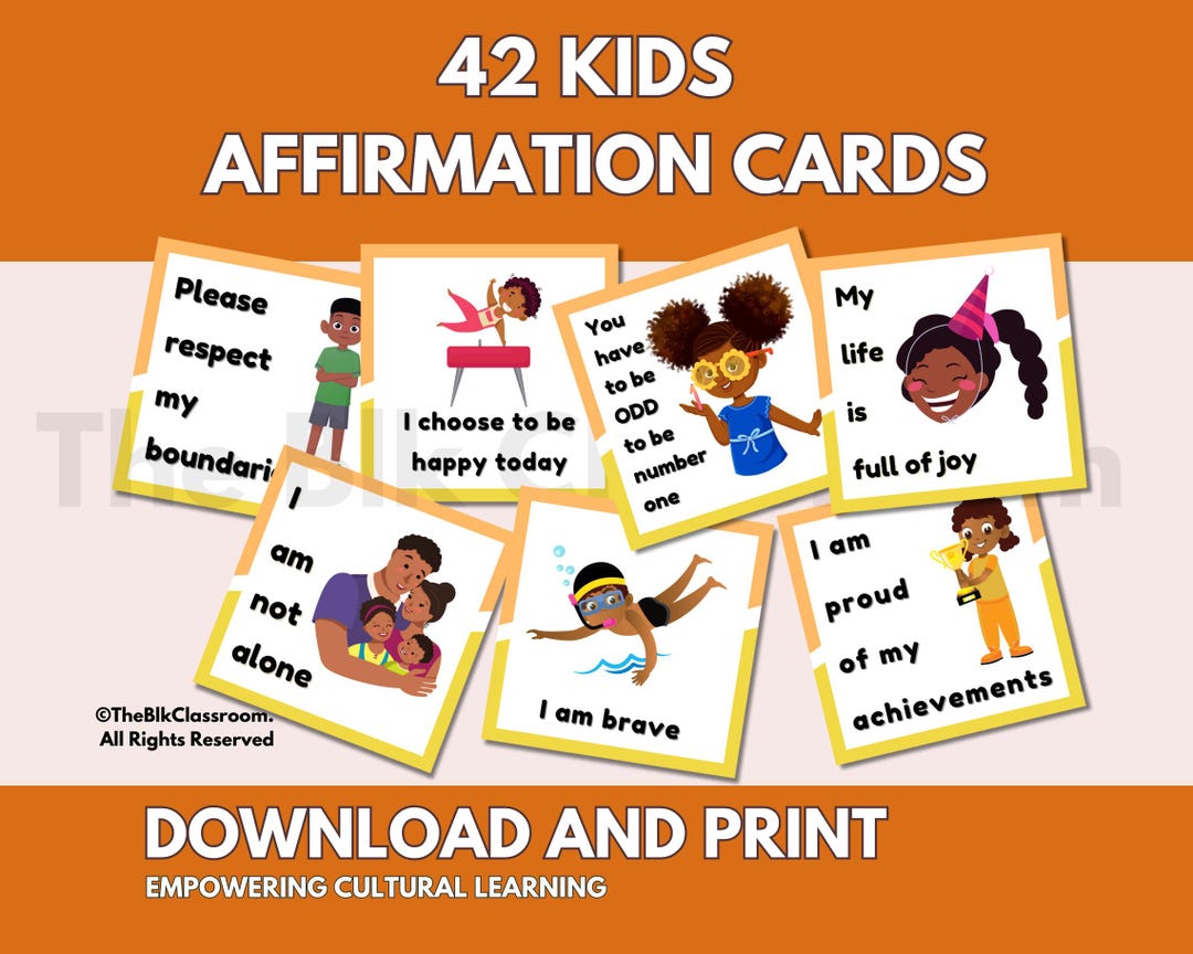 Kids Affirmation Cards | Positive Mindset & Confidence Boost | Growth ...