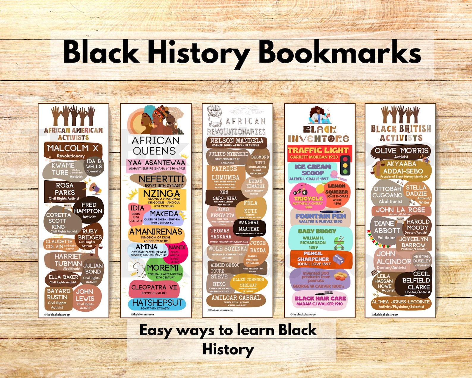 Black History Bookmarks | Printable Download - Etsy