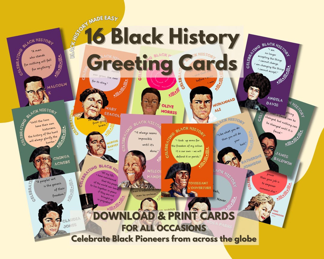 Printable Black History Greeting Cards – 16 Inspirational Designs - Etsy