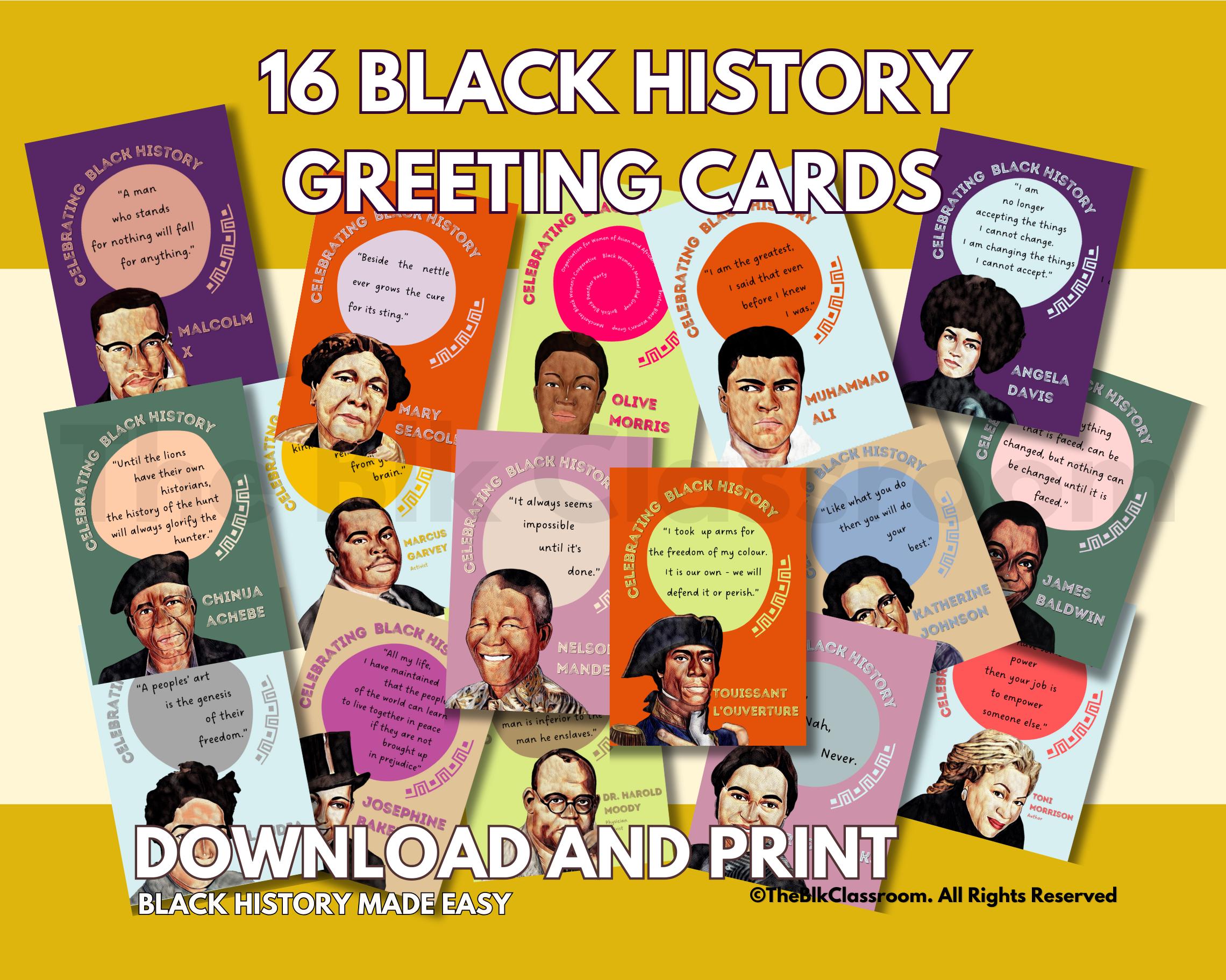 Printable Black History Greeting Cards – 16 Inspirational Designs and ...