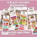 Black History Bookmarks | Printable Download - Etsy