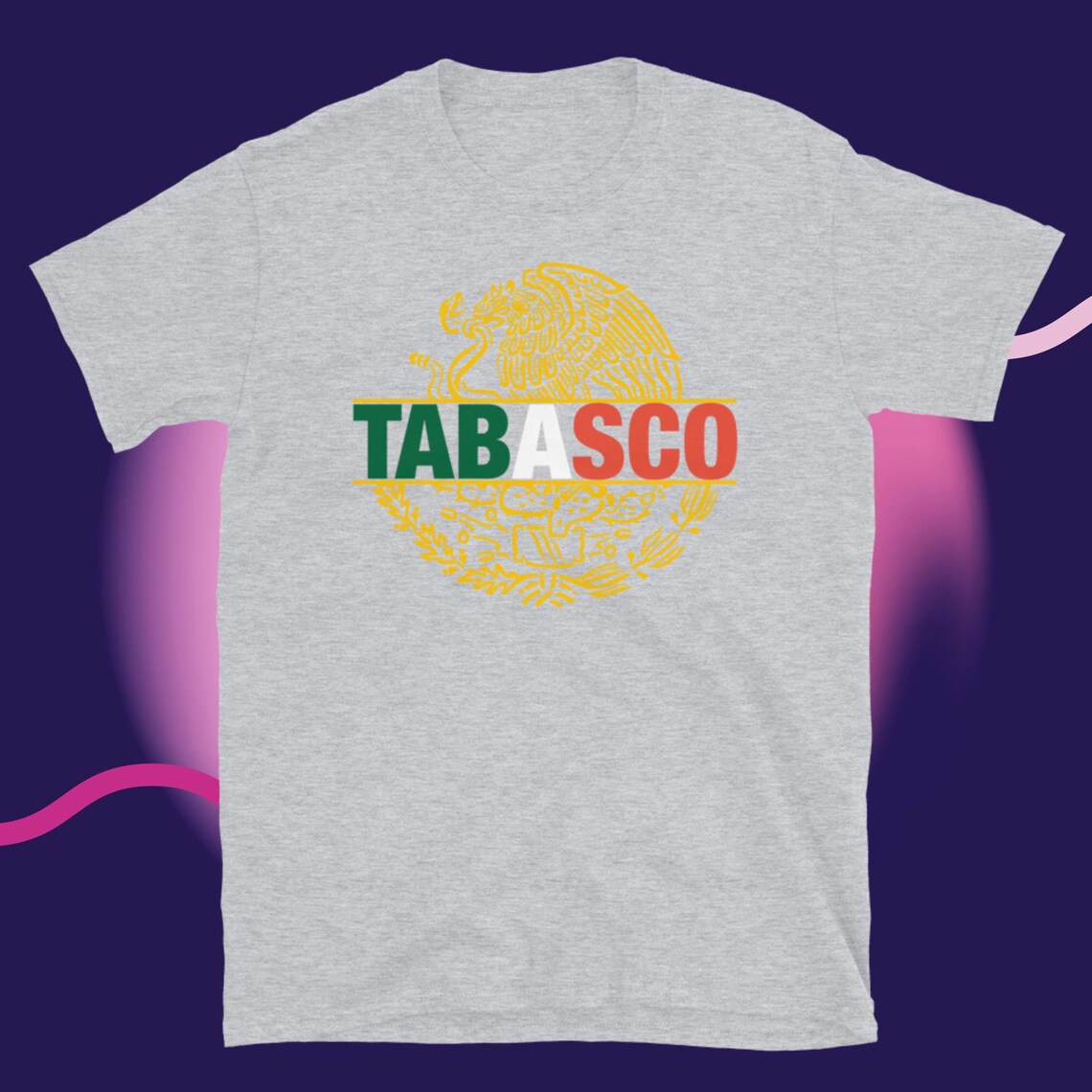 Tabasco Escudo Nacional Mexicano Playera Short-sleeve Unisex T-shirt - Etsy