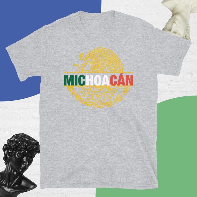 Michoacan Escudo Nacional Mexicano Playera Short-sleeve Unisex T-shirt ...