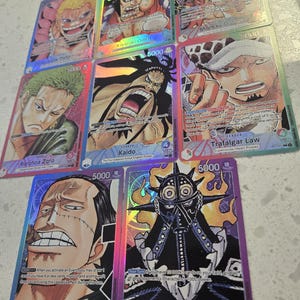 One Piece TCG OP 01 - Set of 8 PROXY - Romance Dawn Custom Leader Card ...