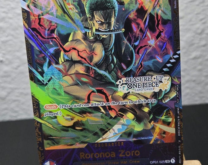 PROXY Roronoa Zoro OP01-025 One Piece TCG Treasure Cup Promo English Textured Proxy - Etsy
