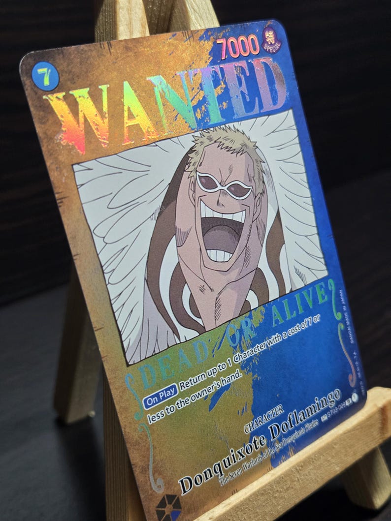 TEXTURED PROXY Donquixote Doflamingo Wanted Poster - One Piece Tcg OP 3 ...