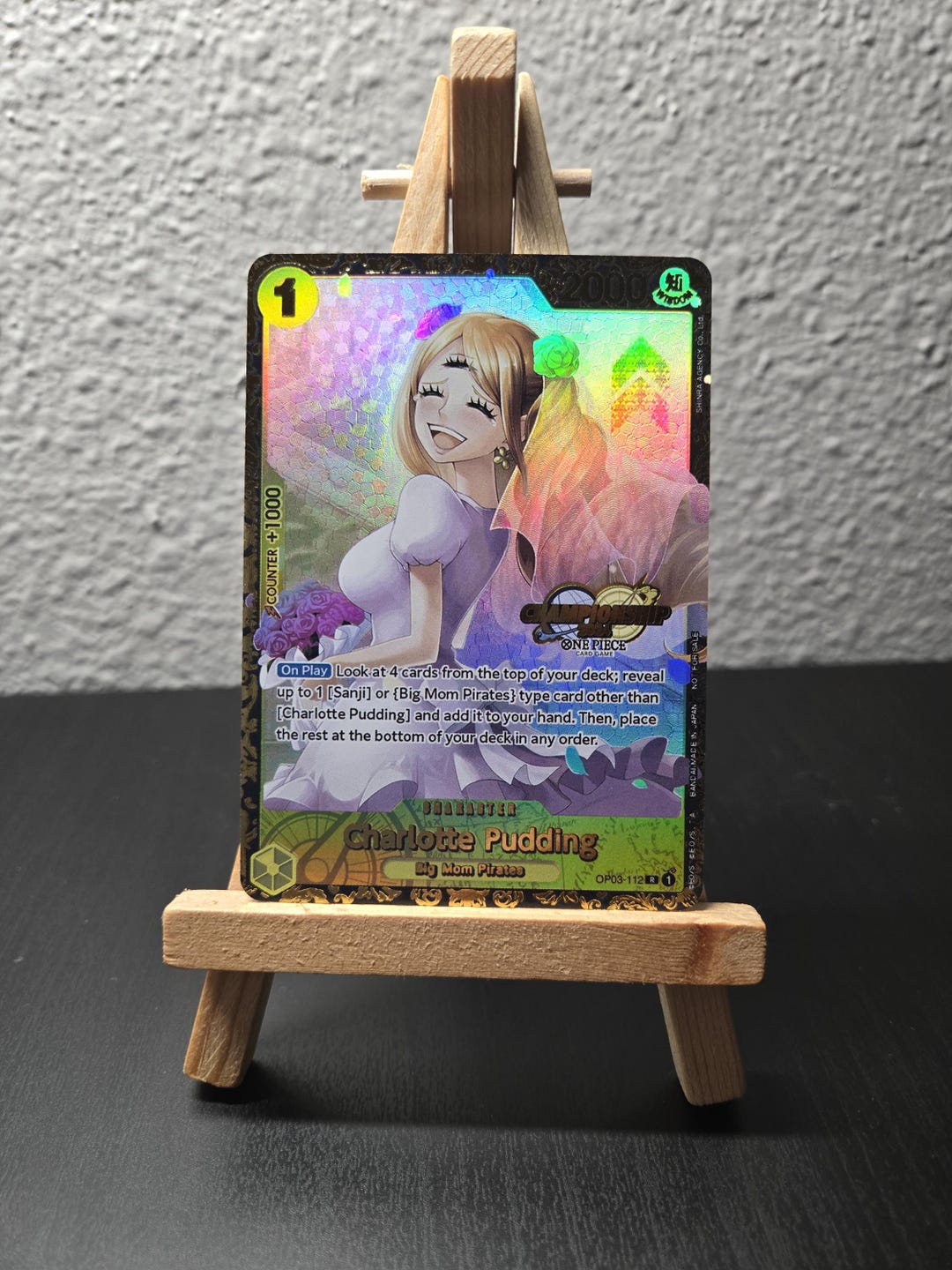 PROXY Charlotte Pudding OP03-112 One Piece TCG Flagship Championship ...