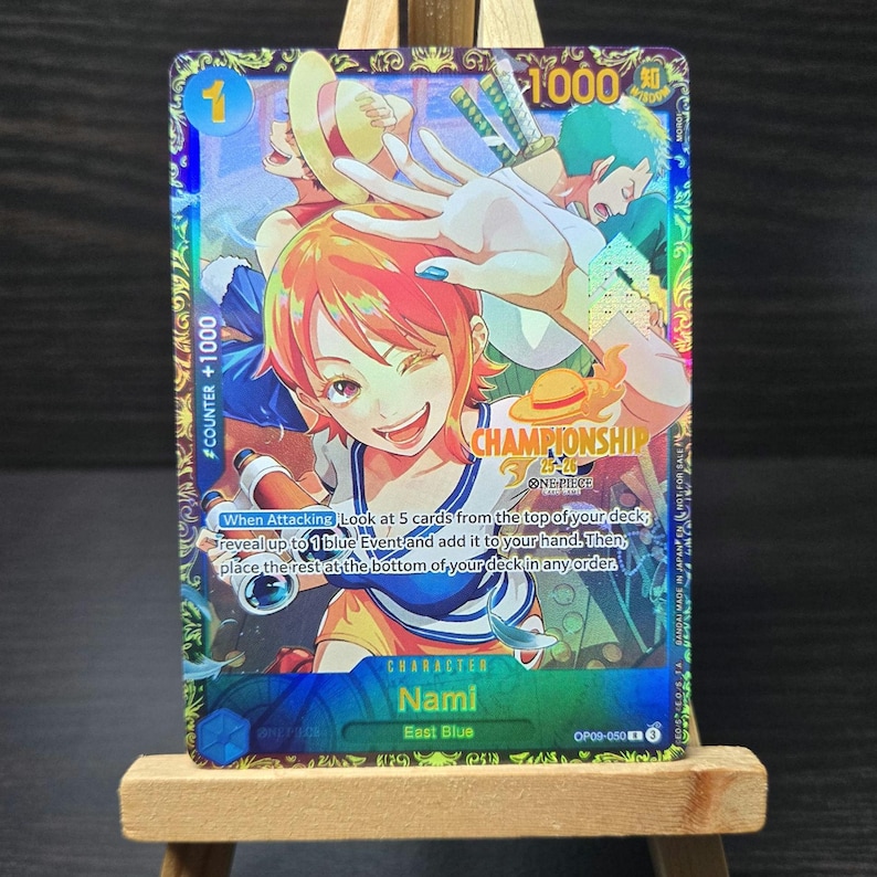 PROXY Nami OP09 Championship One Piece TCG Promo English Holo - Etsy