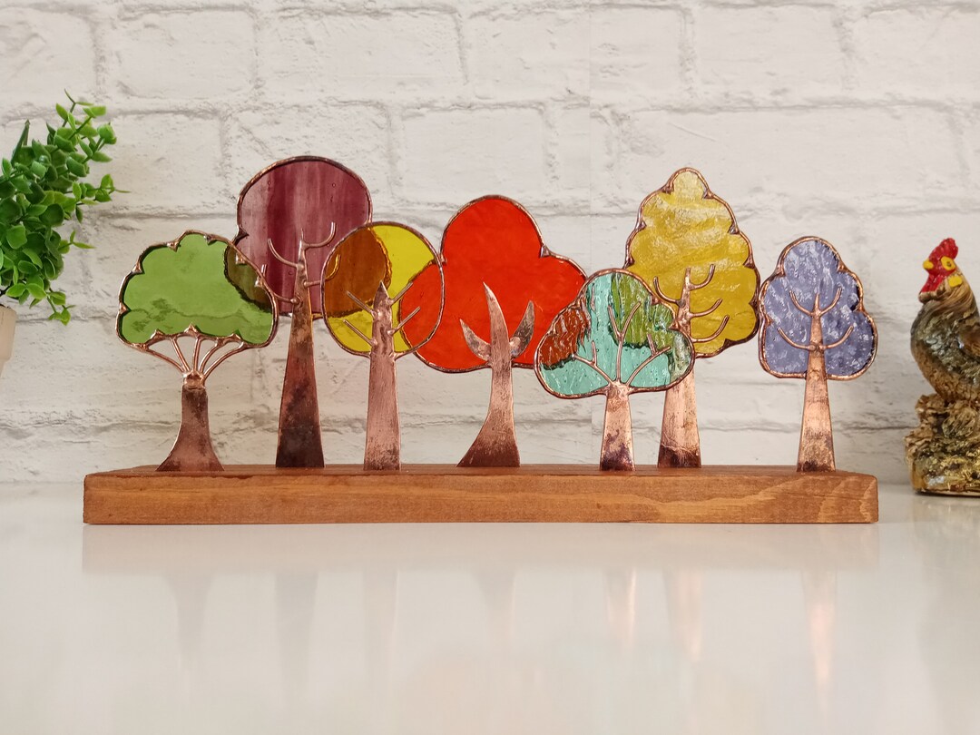 Stained Glass Tree, Everlasting Tree Suncatcher, Trees in 15 Different ...