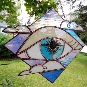 Digital Download PDF Pattern Stained Glass Cloudy Eye Suncatcher , DIY ...