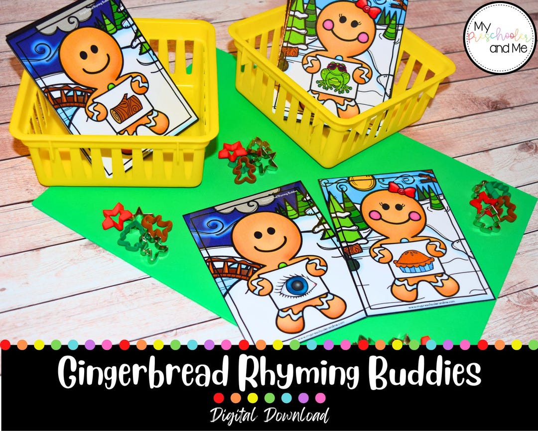 Gingerbread Rhyming Game | Preschool Rhyming Activity | Kindergarten ...