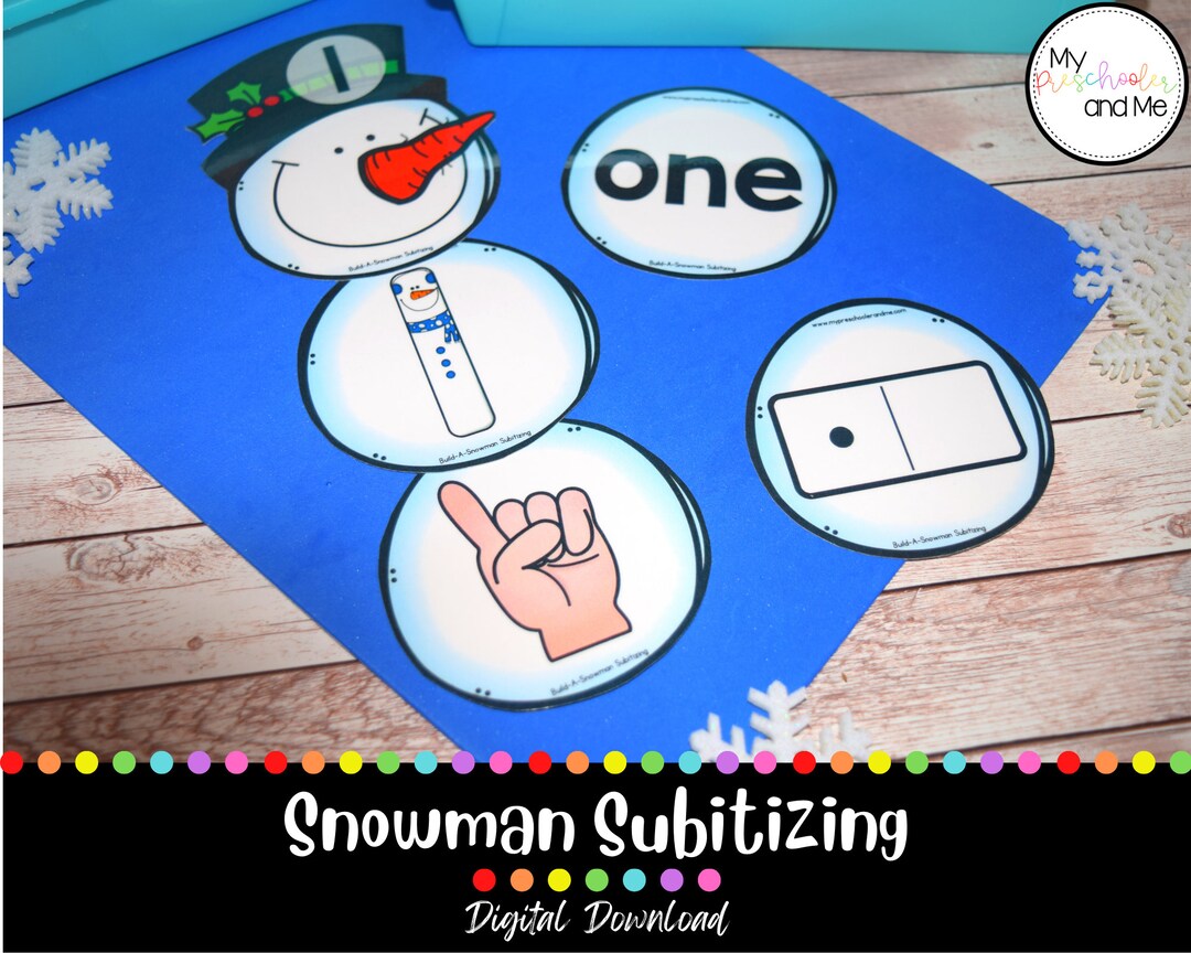 Snowman Subitizing Game, Subitizing Activity, Snowman Number Sense ...