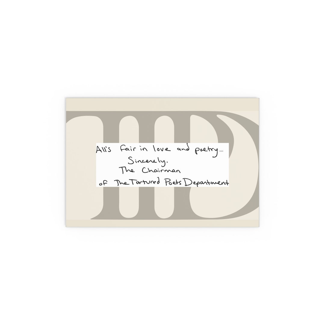 Taylor Swift Tortured Poets Department Poster Picture Decor - Etsy