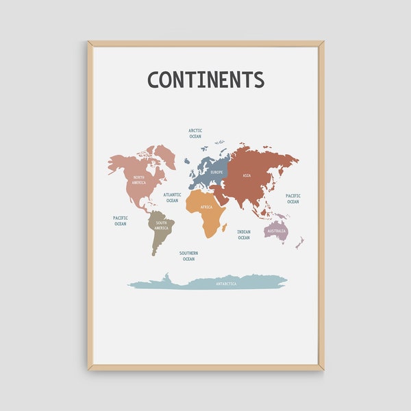Continents - Etsy