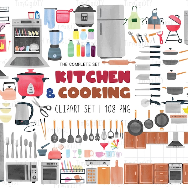 Kitchen Clipart - Etsy