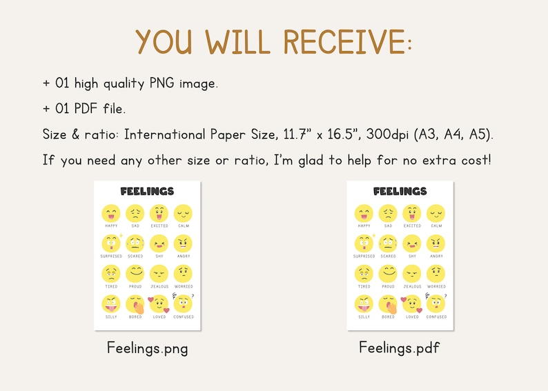 Feelings Poster Emotions Poster My Feelings Montessori - Etsy