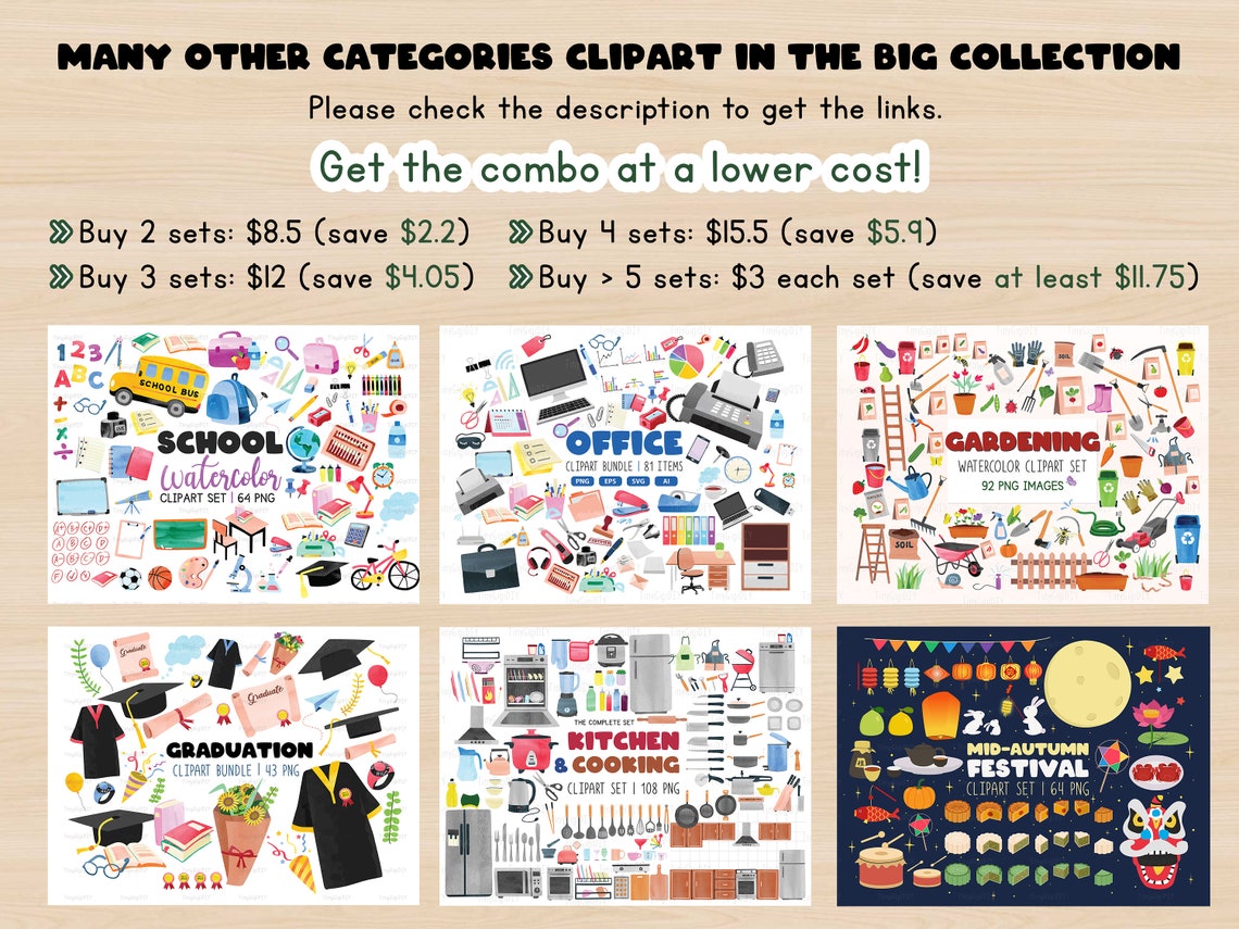 Kitchen Utensils Clipart Bundle Cooking Clipart Set Png - Etsy