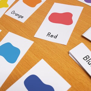Colors Flashcards Printable, Set of 12 Colors Montessori 3-pard Cards ...