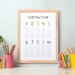 Subtraction Table Printable Poster, Math Classroom Decor Wall Art ...
