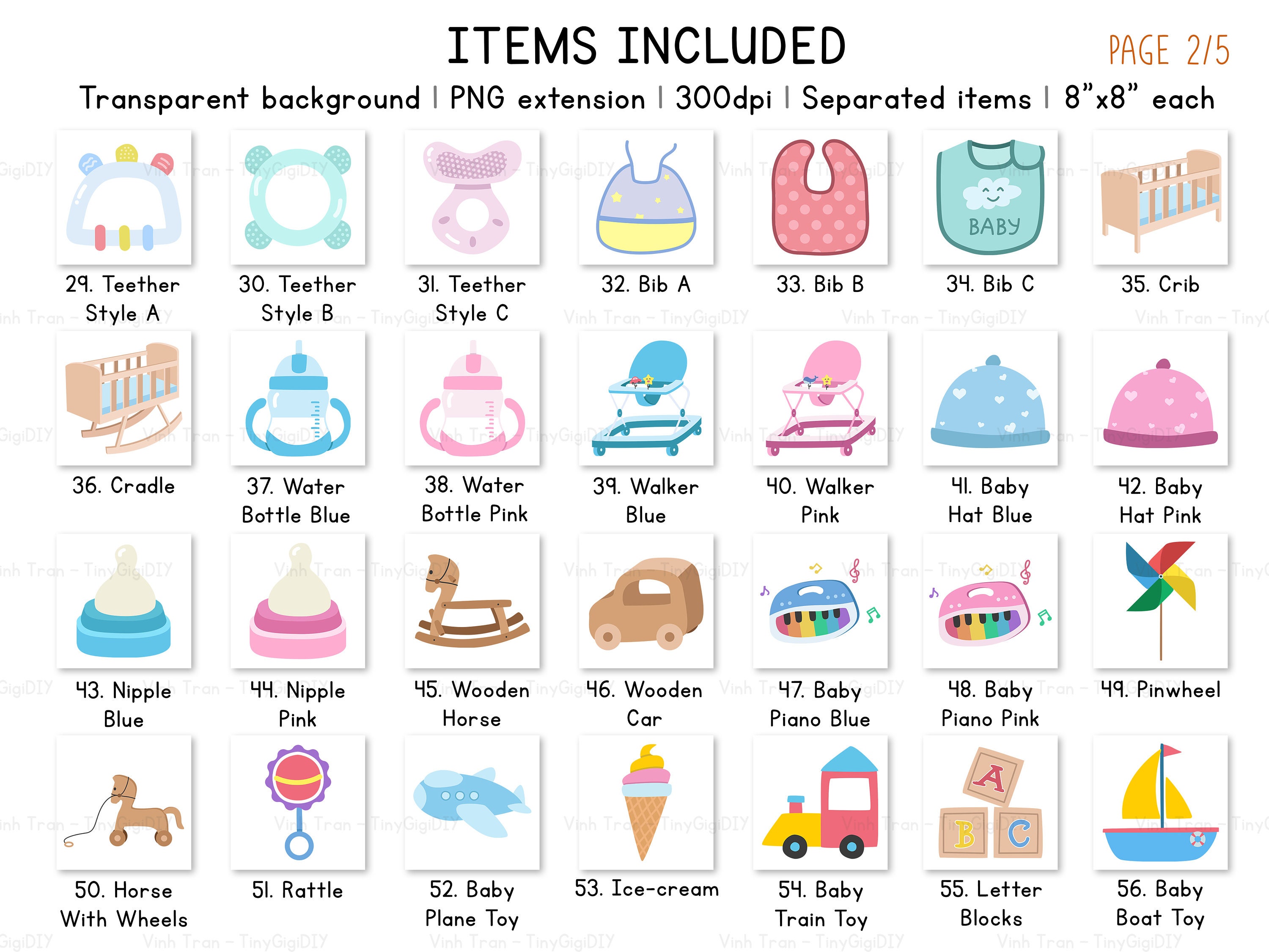 Cute Baby Clipart Set Png Baby Boy Baby Girl Little Newborn - Etsy