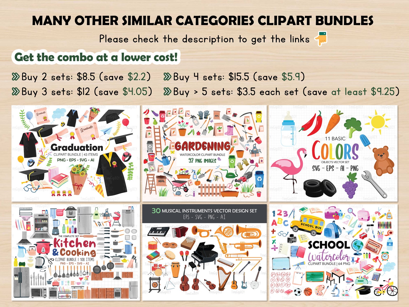 Watercolor Graduation Clipart Bundle Graduation SVG Clipart | Etsy