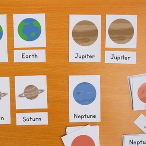 Solar System Flashcards Printable, Planets Nomenclature Montessori 3 ...