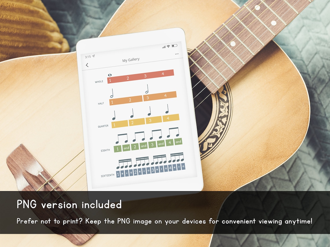 Rhythm Counting Chart: Music Theory Poster for Beginners (PDF) - Etsy