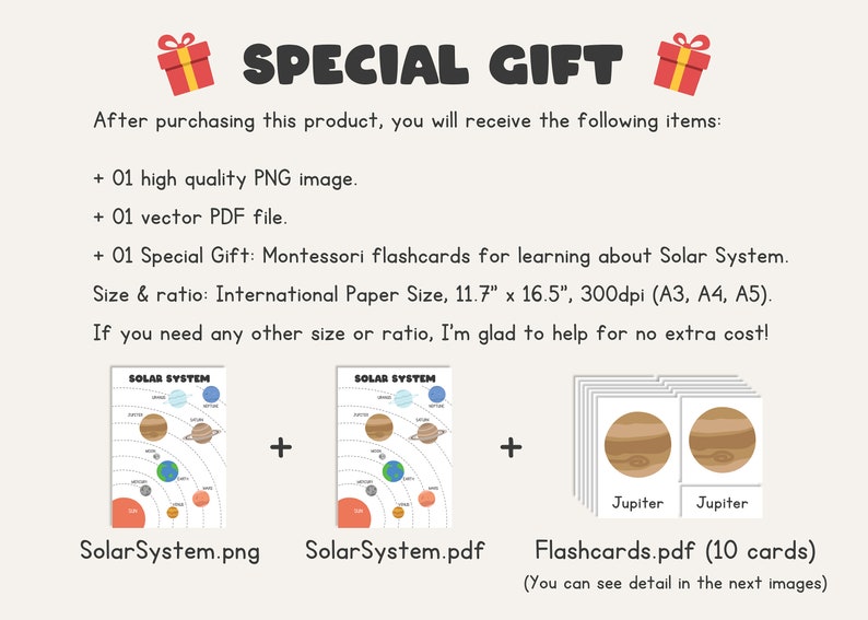 Solar System Print, Planets Poster Printable Wall Art, Kids Montessori ...