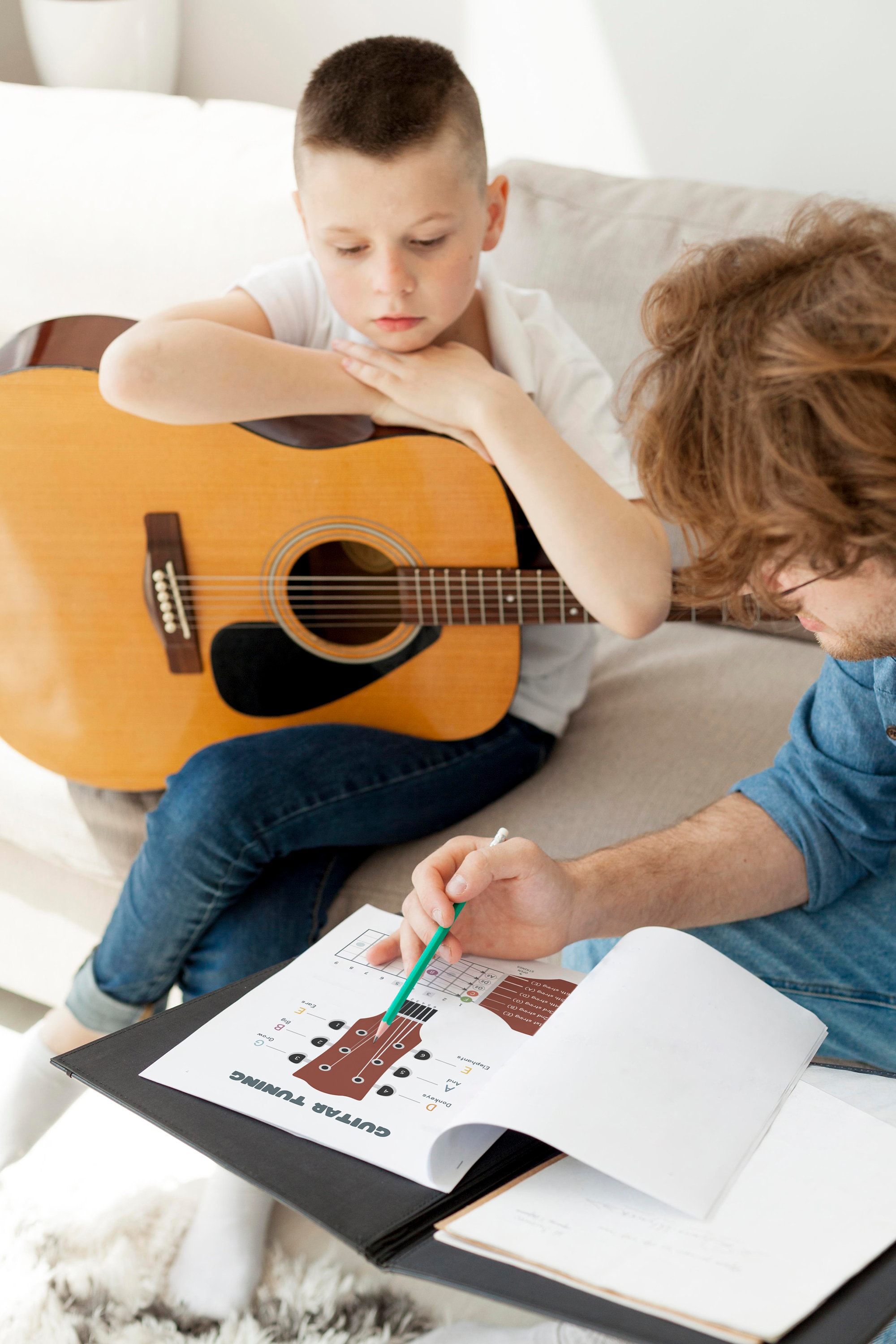 Guitar Tuning Poster: Simple Guitar Theory, Music Classroom Decor (PDF ...