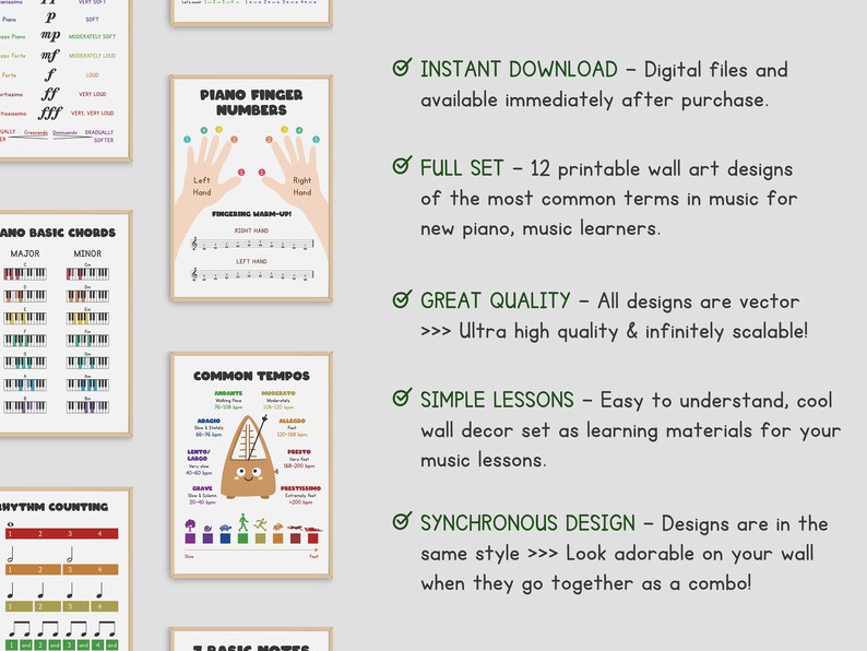 Music Note and Rest Value Cheat Sheet Poster Notes Rests - Etsy Australia