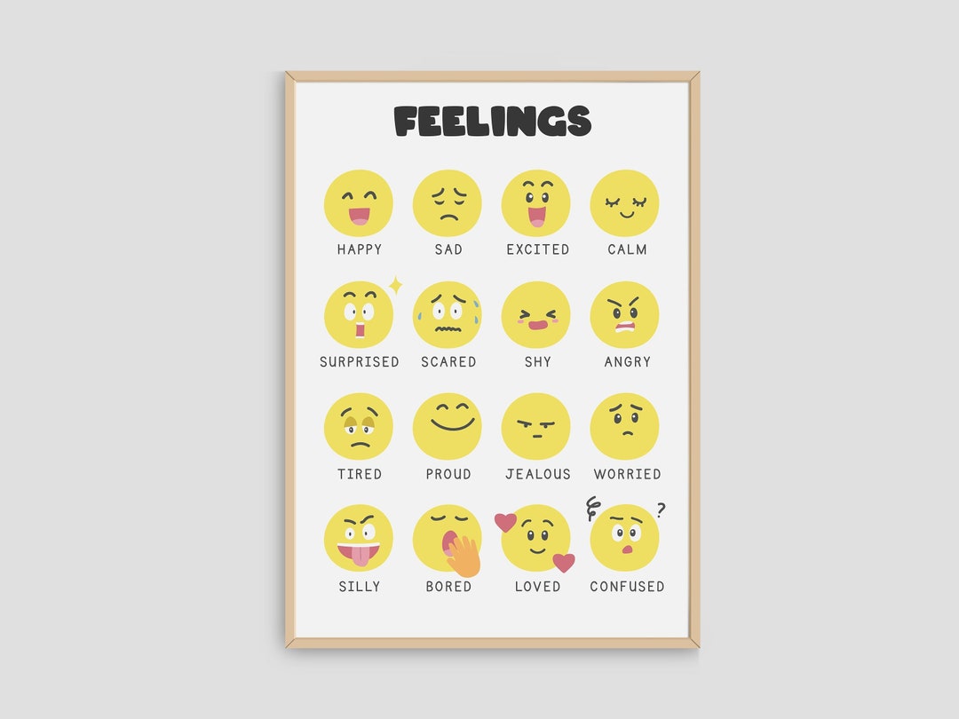 Feelings Poster, Emotions Poster, My Feelings Montessori Homeschool ...