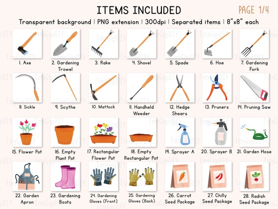 Gardening Tools Names For Kids