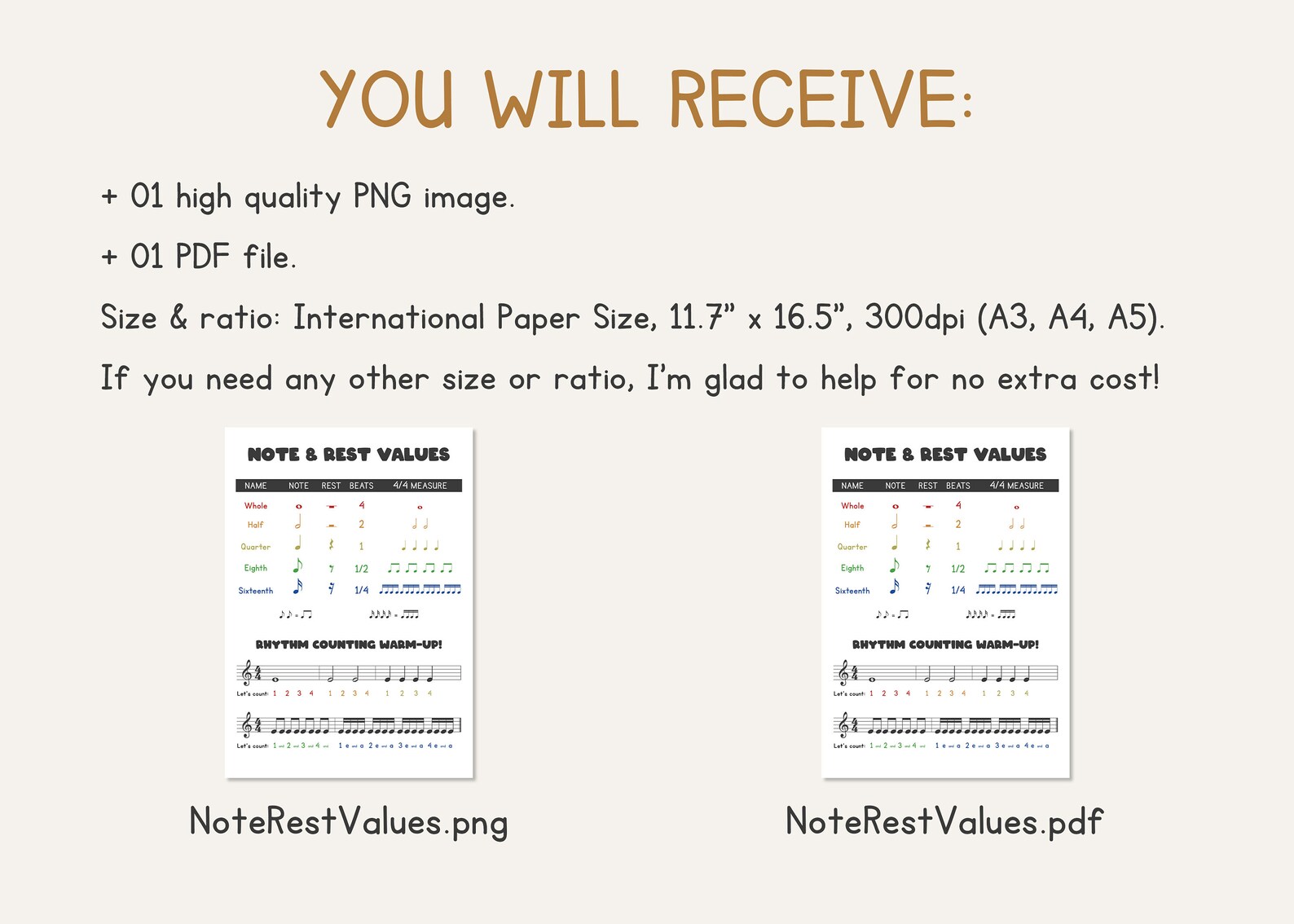 Music Note and Rest Value Cheat Sheet Poster Notes Rests - Etsy Australia