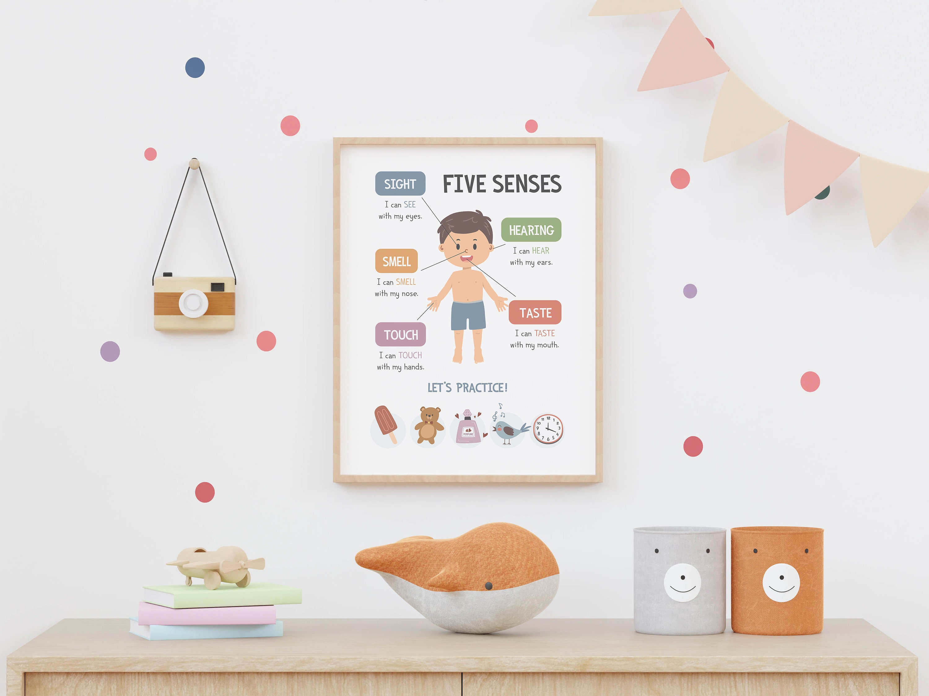 Five Senses Poster, Kids Classroom Decor Wall Art, 5 Senses Printable ...
