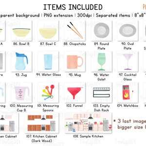 Kitchen Utensils Clipart Bundle, Cooking Clipart Set Png, Kitchen Png ...