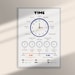 Telling the Time Poster Printable Wall Art Digital, Clock Montessori ...