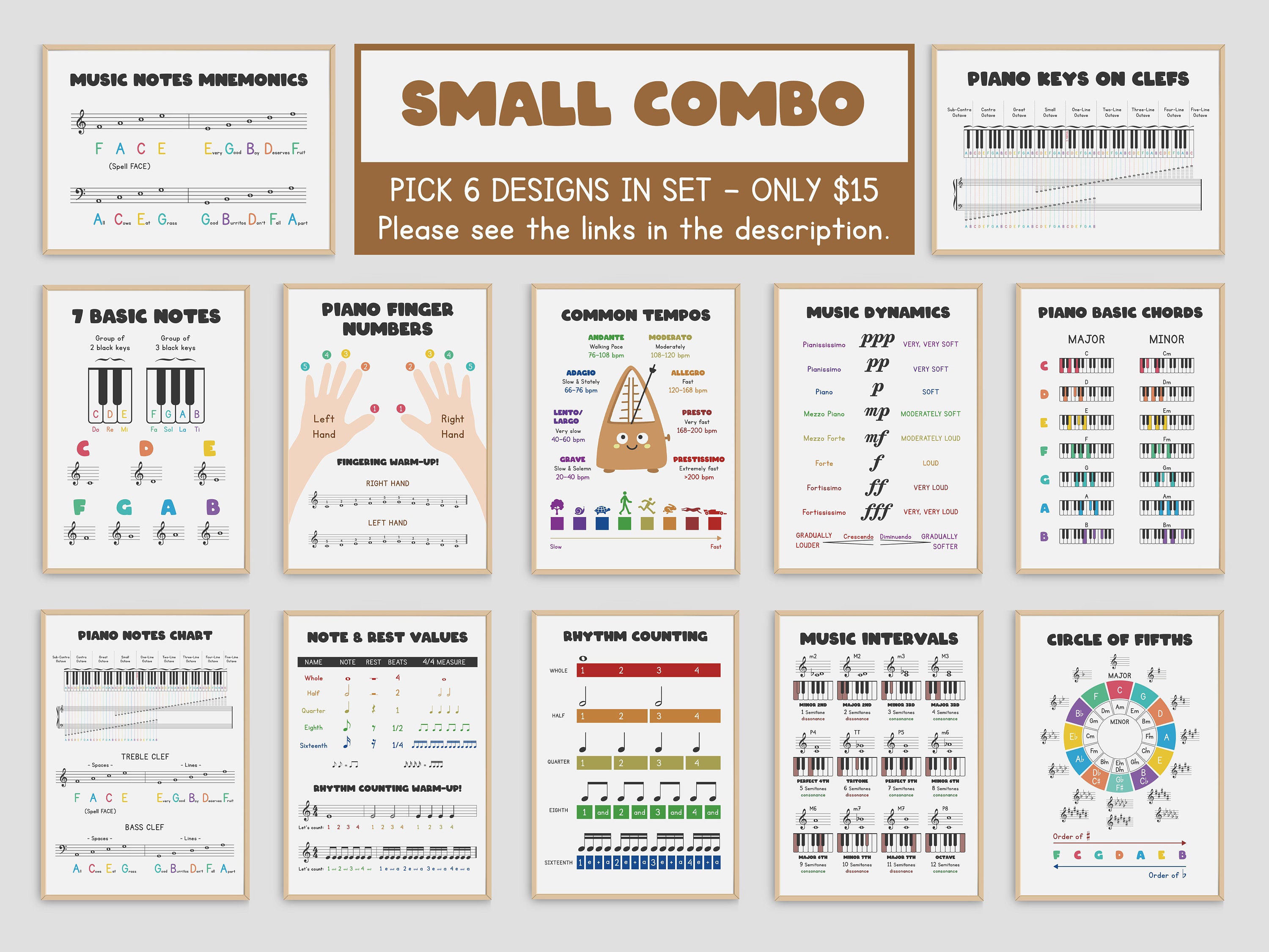 Piano Basic Chords Poster Chord Reference Chart Music - Etsy Australia