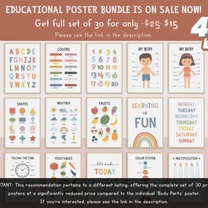 Body Parts Poster: Kids Educational Wall Art (digital Download) - Etsy