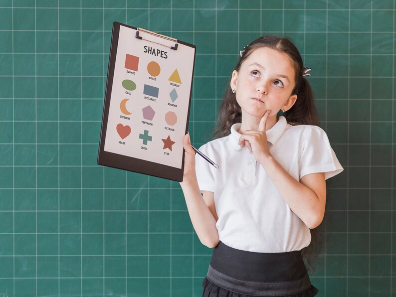 Shapes Poster: Math Classroom Decor, Kids Wall Art (digital Download ...