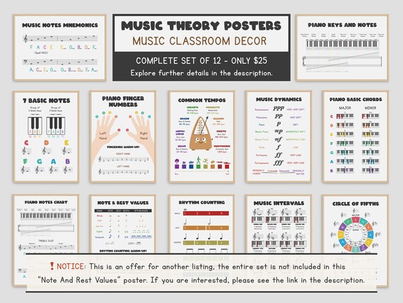 Music Notes Worksheets For Kids Pdf Note Rest Chart Tracing Music