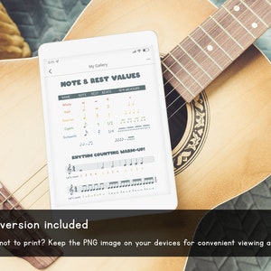 Music Theory Chart: Note and Rest Values - Classroom Decor (digital ...