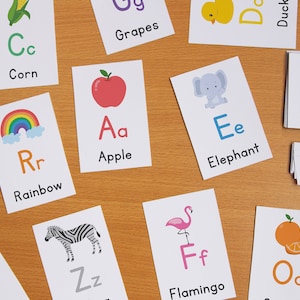 Alphabet Flashcards Printable, ABC Flashcard, Alphabet Cards, Toddler ...