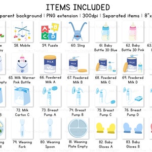 Cute Baby Clipart Set Png Baby Boy Baby Girl Little Newborn - Etsy