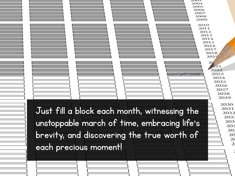 My Life in Months Poster, Personalized Life Perpetual Calendar Poster ...