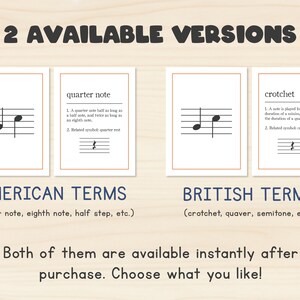 Music Symbols Flashcard Set, Music Theory Montessori Education Print ...